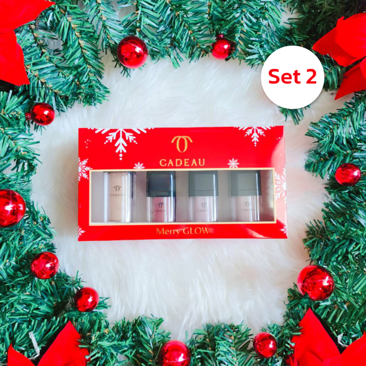 CADEAU Merry GLOW Set 2 (คาโด เมอร์รี่ โกลว์ เซต : รองพื้นเบอร์ 2 และ ...