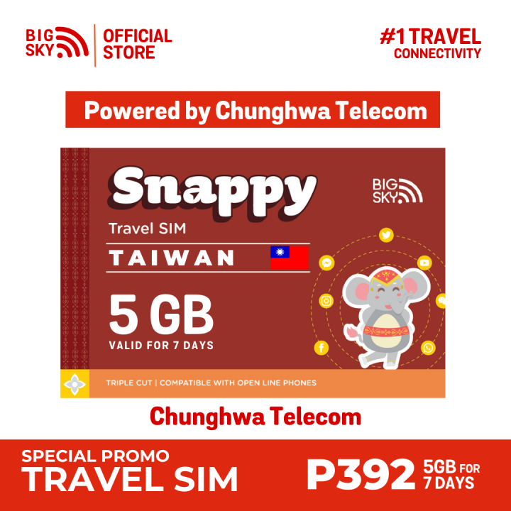 [SPECIAL PROMO] Taiwan SNAPPY 5GB Valid For 7 Days Powered By Chunghwa Telecom Data-Only SIM ...