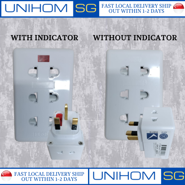 UnihomSG [ReadyStock] 5 Way 2 Pin Electrical Adapter Plug Socket Switch ...