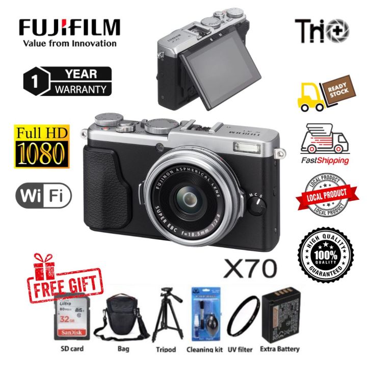 FUJIFILM X70 16.3MP APSC-X TRANS CMOS II Sensor w/ 3.0'' Flip Screen (1 ...