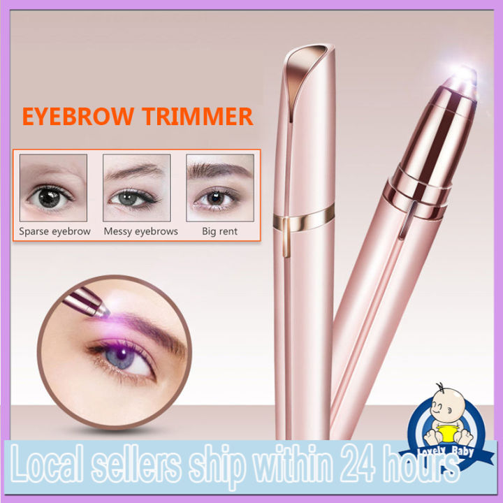 Electric Eyebrow Trimmer USB Charging Painless Remover Brows Razor Eyebrow Shaver Mini Hair ...