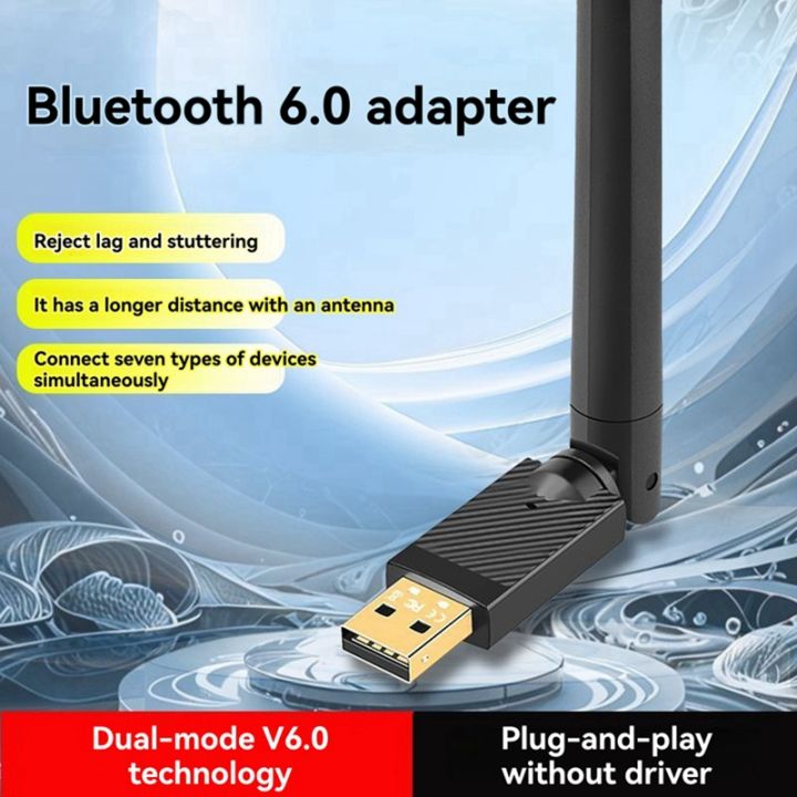 Desktop Bluetooth 6.0 Transmitter External USB Bluetooth 6.0 Adapter ...