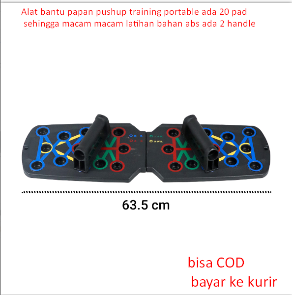 Alat bantu papan pushup training portable ada 20 pad sehingga macam ...