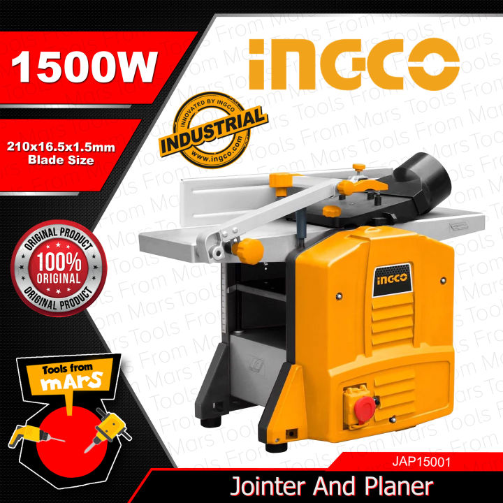 INGCO Wood Jointer And Planer 1500W 8" Inch Planer/Jointer Electric ...