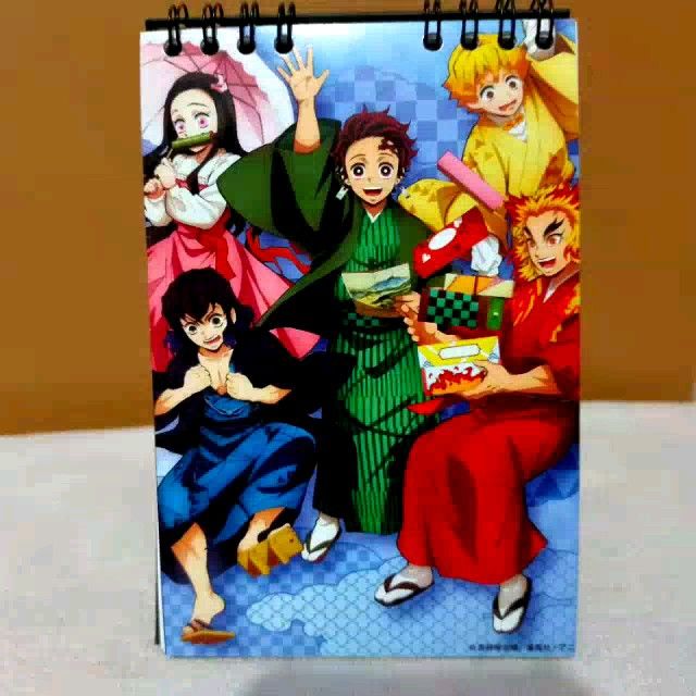 Kalender anime kimetsu no yaiba/kalender duduk/kalender meja 2024 ...