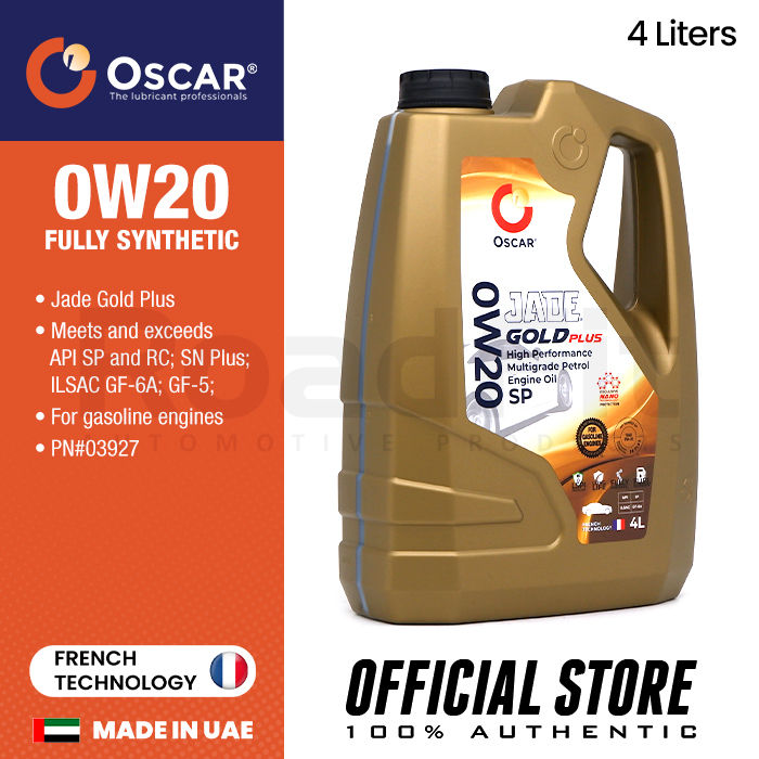OSCAR Jade Gold Plus SAE 0W20 Fully Synthetic API SP / ILSAC GF-6A for ...