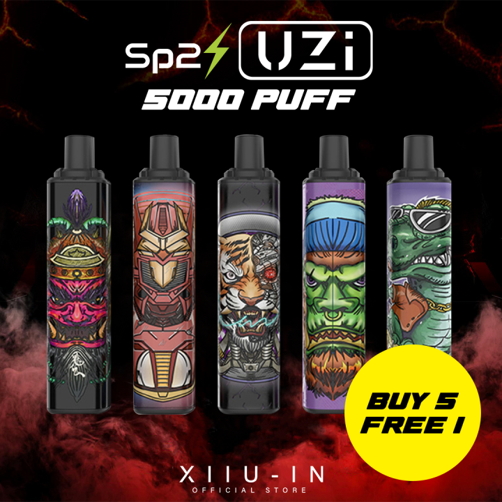 SP2S UZI 5000 PUFF DISPOSABLE ｜READY STOCK | 10 FLAVORS | BUY 5 FREE 1 ! | Lazada