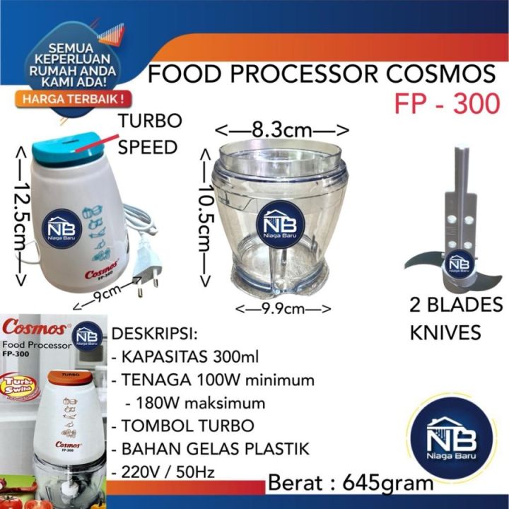 Cosmos Food Processor FP-300 / Pelumat / Chopper | Lazada Indonesia