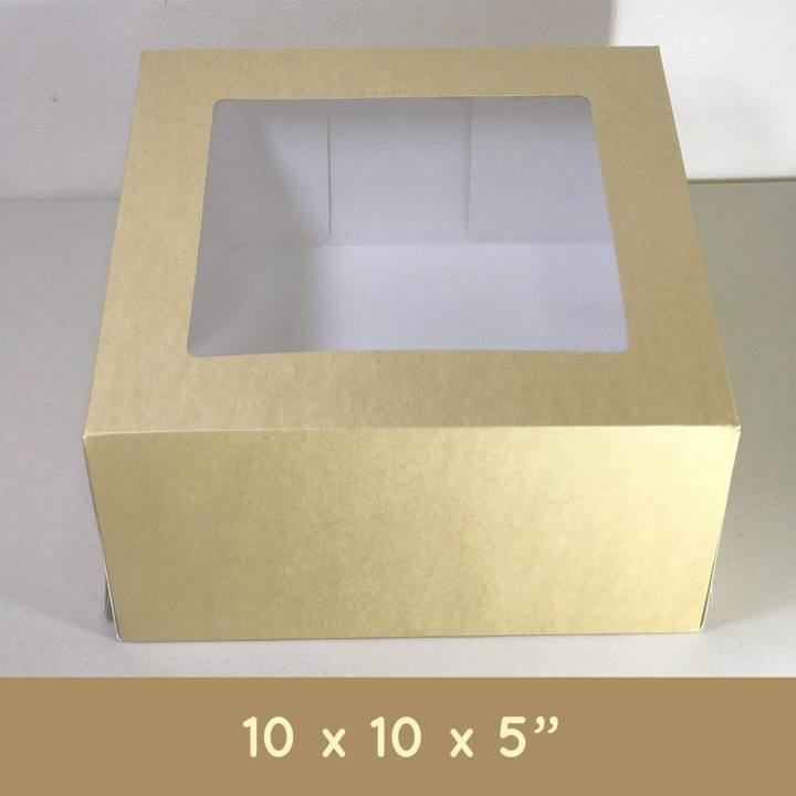 10x10x5 Preformed Cake Box Thick High Quality (Kraft Brown) 5 or 10 or ...