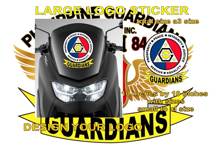 A3 SIZE GUARDIAN BIG SIZE MOTORCYCLE LOGO STICKER | Lazada PH