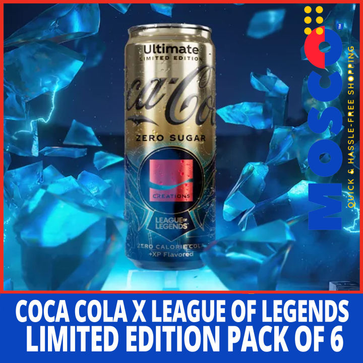 Coca-Cola Creation X League of Legends Pack of 6x320ml Collaboration Limited Edition Legendary ...