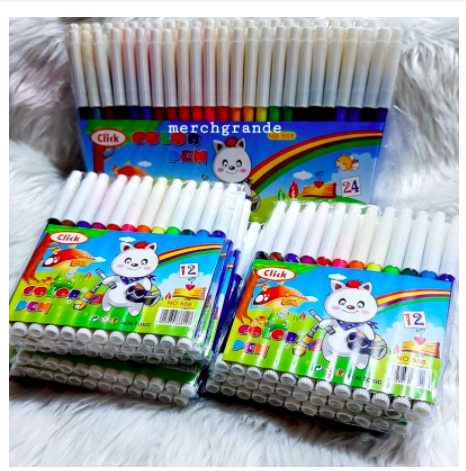 6/8/10/12/18/24 Click Coloring Pens Markers Color Pens Color Pen ...