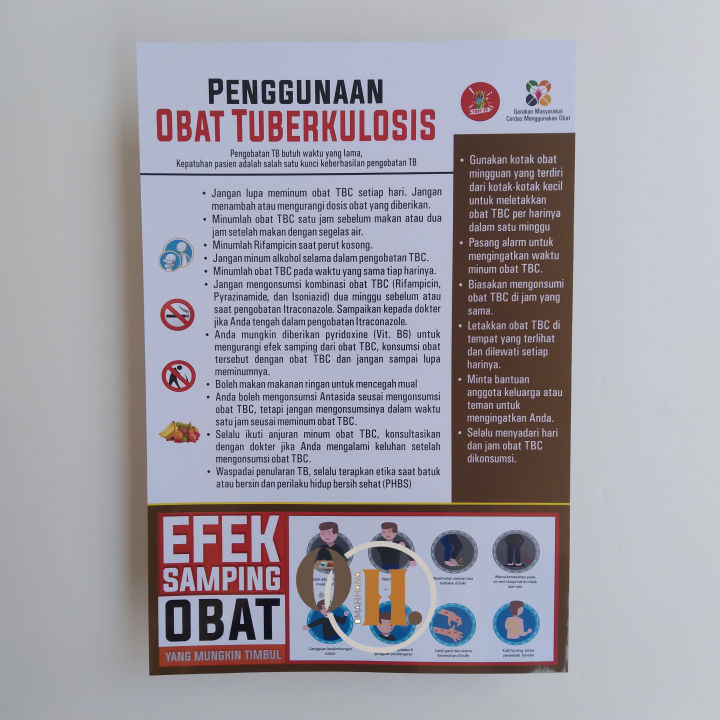 Poster Penggunaan Obat Tuberkulosis - Poster TB - TBC | Lazada Indonesia