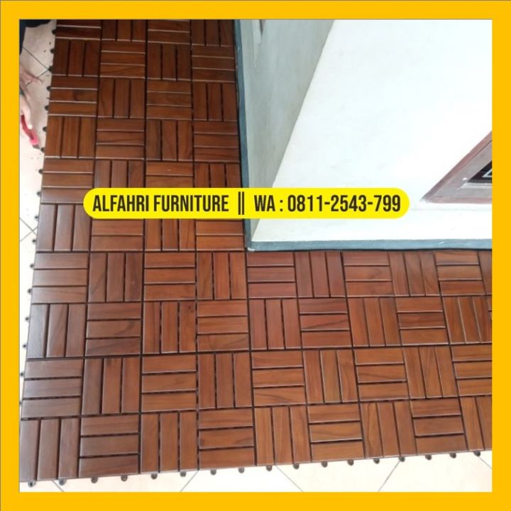 (PAKET 10PCS) ubin lantai kayu jati lantai kayu jati outdoor parket ...
