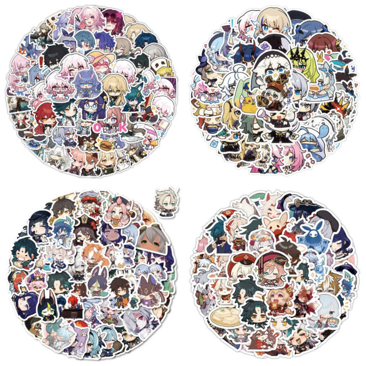 60PCS Hot Game Genshin Impact Honkai: Star Rail Honkai Impact 3 Cute ...