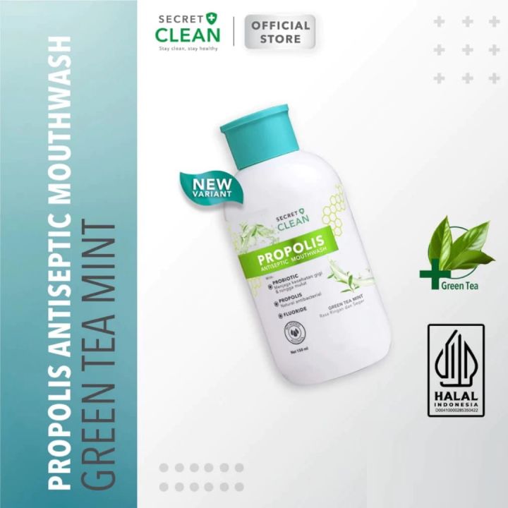 SECRET CLEAN Propolis Antiseptic Mouthwash 150ml - Obat Kumur Perontok ...