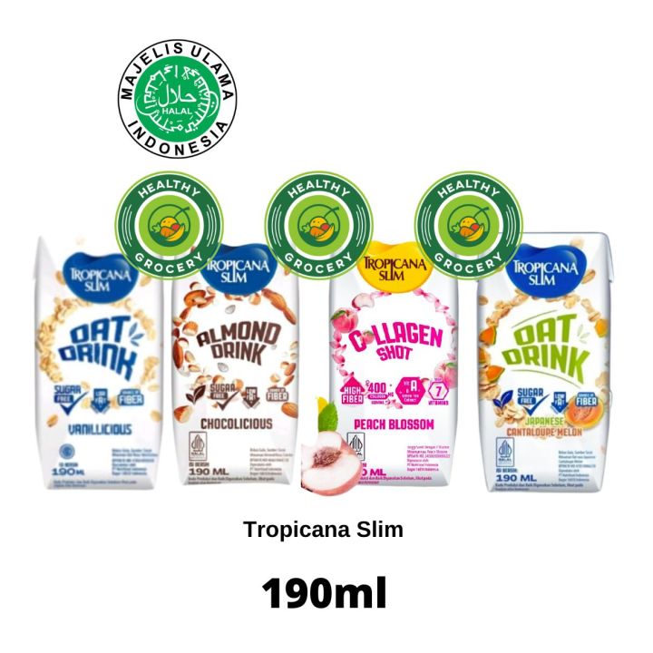 Tropicana Slim CollagenShot Peach Blossom / Oat Drink Melon 190ml | Lazada Indonesia