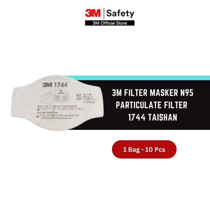 3M Filter Masker N95 Particulate Filter 1744 Taishan - 1 Bag isi 10 pcs ...