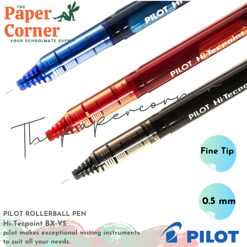 Pilot Hi-Tecpoint V5 - .05 MM Liquid Ink Rollerball pen - Red Blue ...