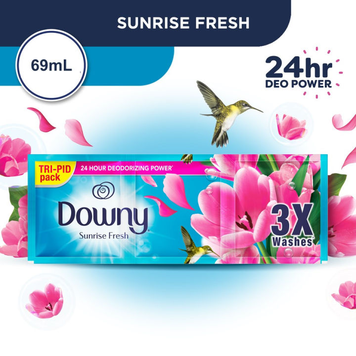 Downy Fabric Conditioner Sunrise Fresh Tripid Pack Sachet 69ml 6s | Lazada PH
