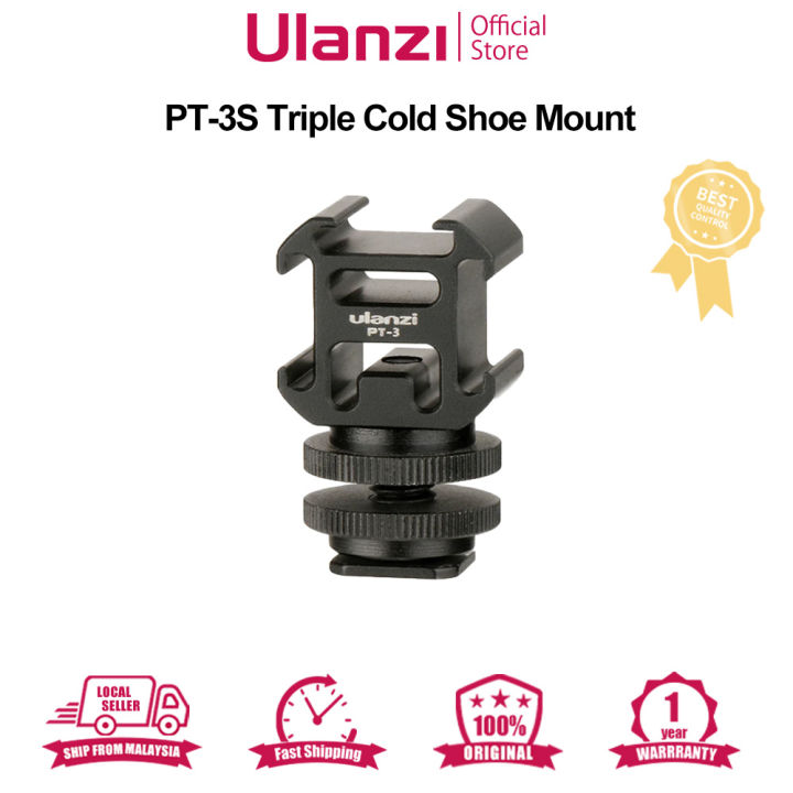 Ulanzi PT-3S Triple Cold Shoe Mount | Lazada
