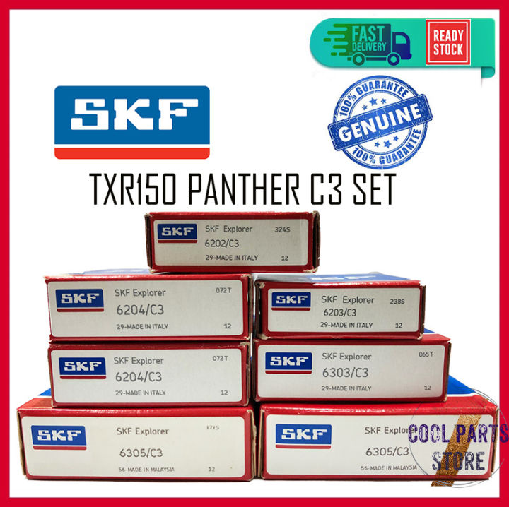 SKF C3 SUZUKI TXR150 Panther Engine Bearing Set C3 SKF SUZUKI TXR 150 ...