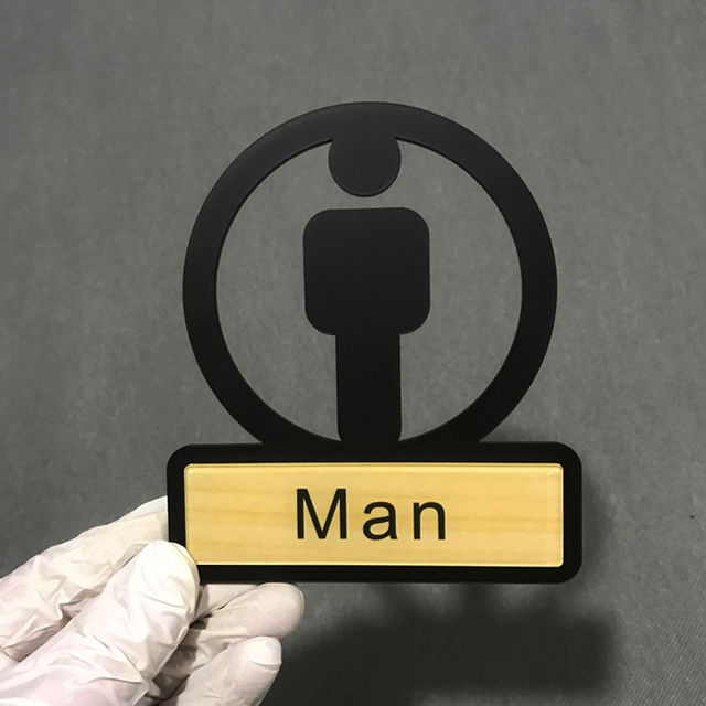 Acrylic Number Toilet Door Sign Wc House Bathroom Signage Men Women ...