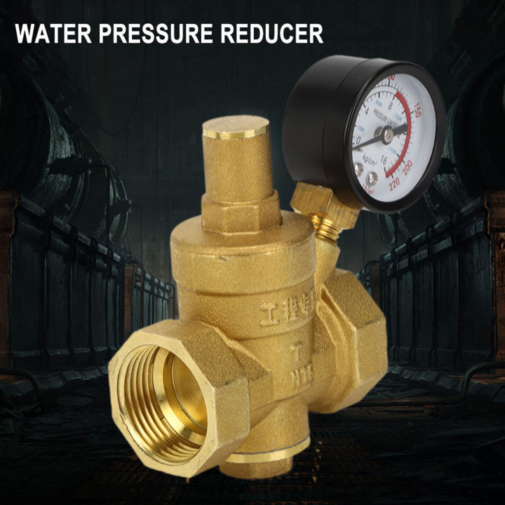 DN25 Adjustable Brass Pressure Reducing Valve Water Pressure Regulator ...