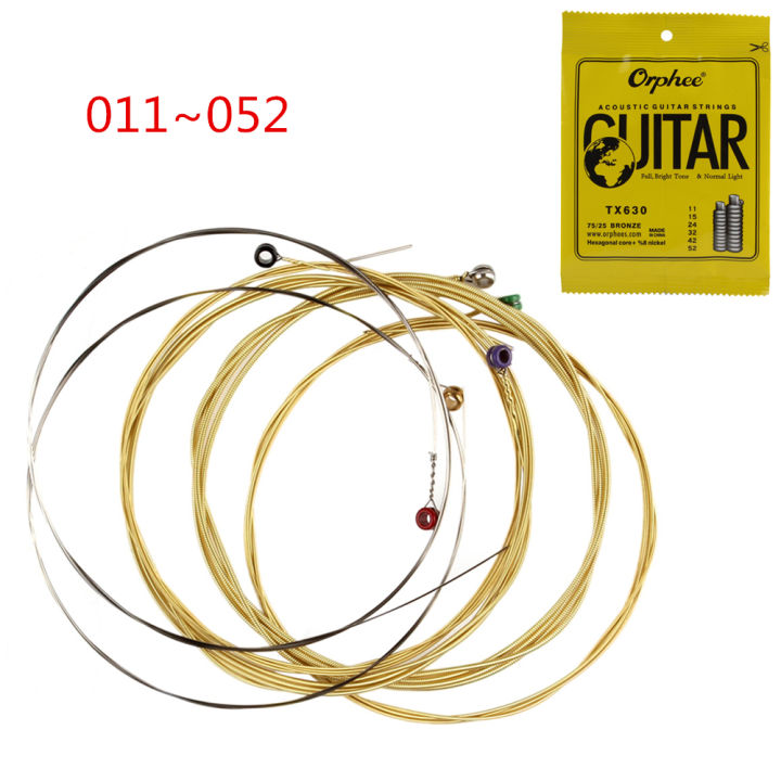 6Pcs/lot Acoustic Guitar String 011-052 Containing Phosphor Bronze ...
