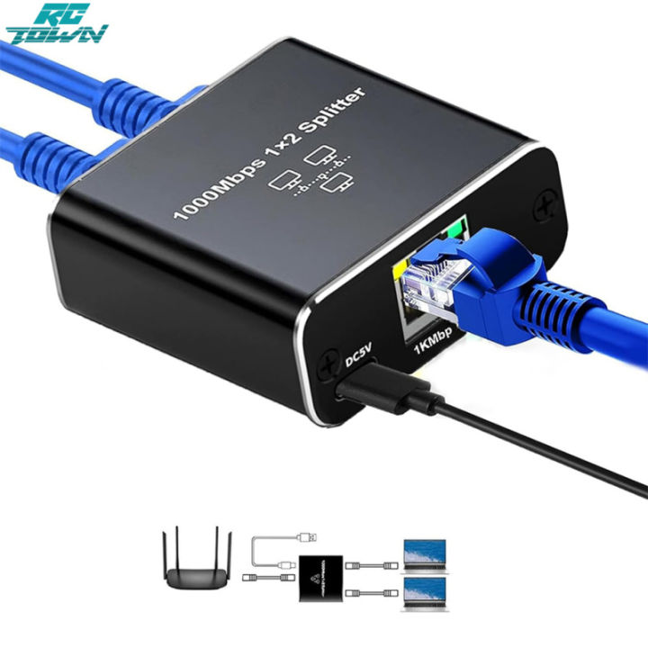 Ethernet Splitter 1 To 2 High Speed 1000Mbps Ethernet Splitter Network ...
