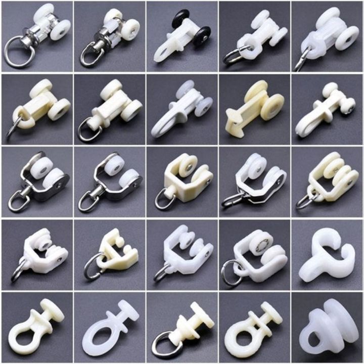 OWTWO 10Pcs Curtains Hook Ring Slider Curtain Wheels Rail Furniture ...