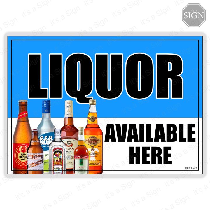Liquor Alak Sari Sari Store Sign - Laminated Signage Label - A4 / A3 ...
