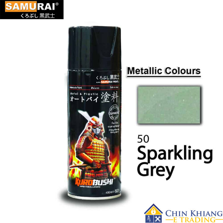 Samurai 50 Sparkling Grey S338 Metallic Spray Paint 400ml | Lazada