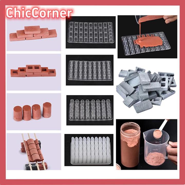 [ChicChic] 1 cái cát bảng xây dựng làm Mini gạch Silicone khuôn xi măng mô hình gạch nhỏ nhà ...