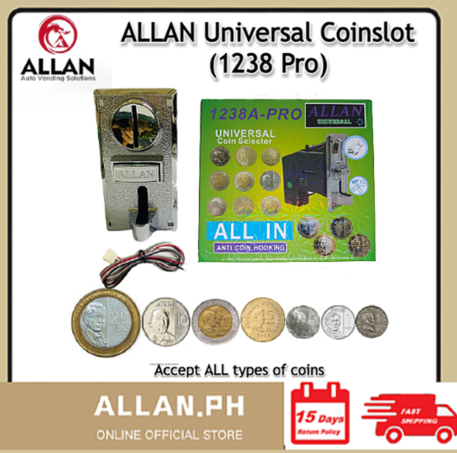 ALLAN Universal Coinslot 1238/1238A Coinslot For Pisowifi/Piso Wifi ...