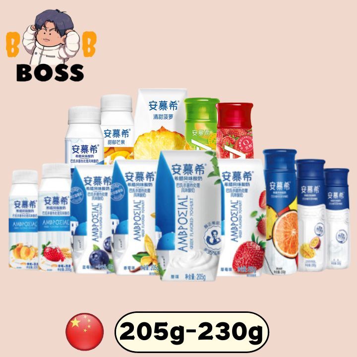 Ambrosial Greek Yogurt Series Original/ Vanilla/ Strawberry/ Blueberry ...