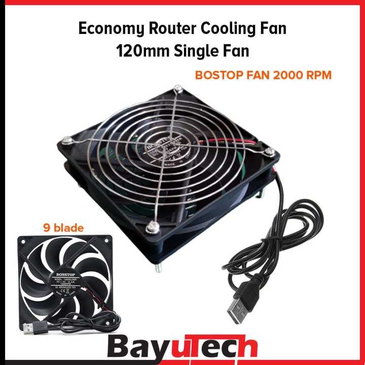 12cm x 12cm Single Cooling Fan External Cooler Stand For Router / Modem ...