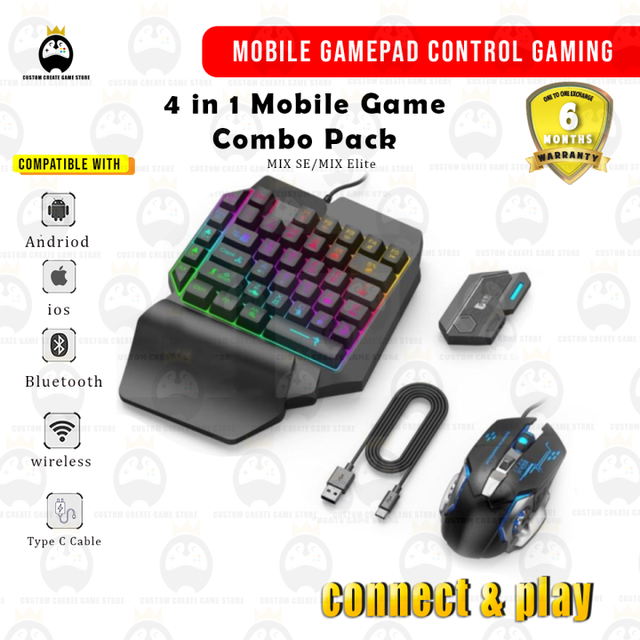 Gaming Converter with Mouse & Keyboard Combo Pack for Android IOS ...