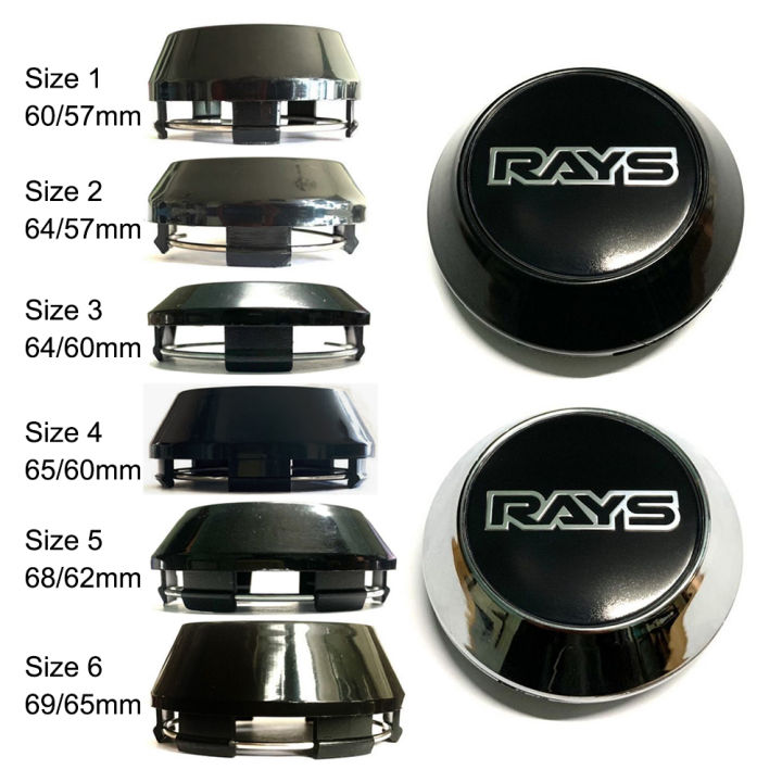 4pcs 60/64/65/68/69mm RAYS Center Cover Rim Hub Cap Center Caps Fit for ...