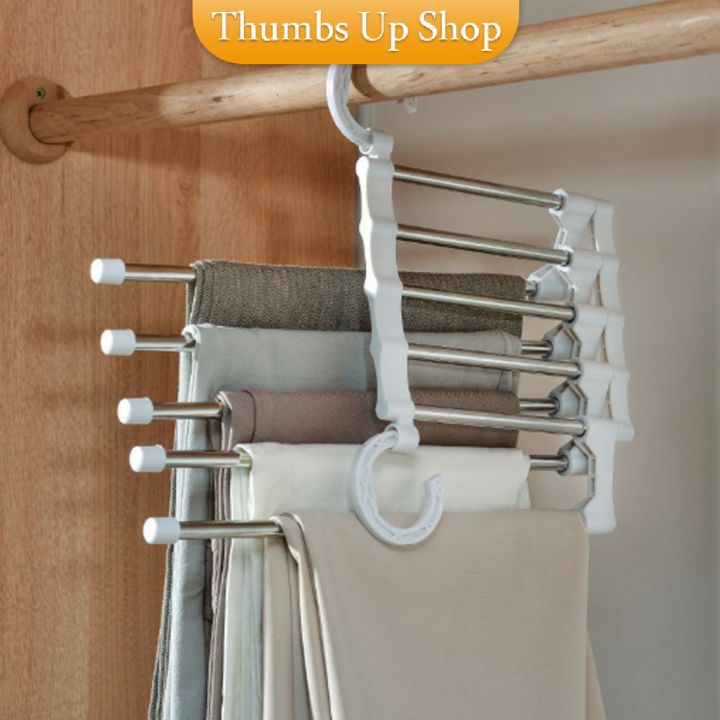 THUMBS UP ชั้นเก็บกางเกง สแตนเลส ที่แขวนกางเกง ที่เก็บของในตู้เสื้อผ้า ...