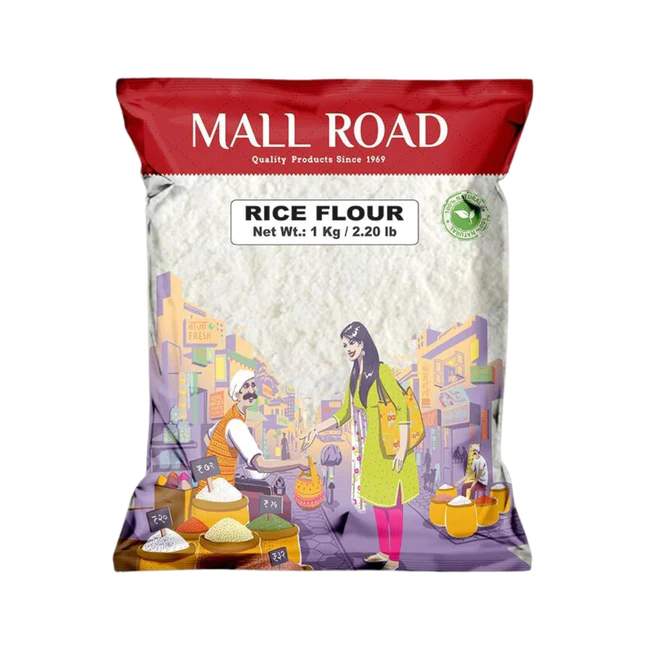 INDIAN RICE FLOUR 500 Gram Best Before APR 2025 ( MALL ROAD BRAND ...