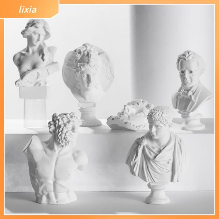 1* Plaster Bust Sculpture Mini Figurine Celebrities Home Decor Drawing ...