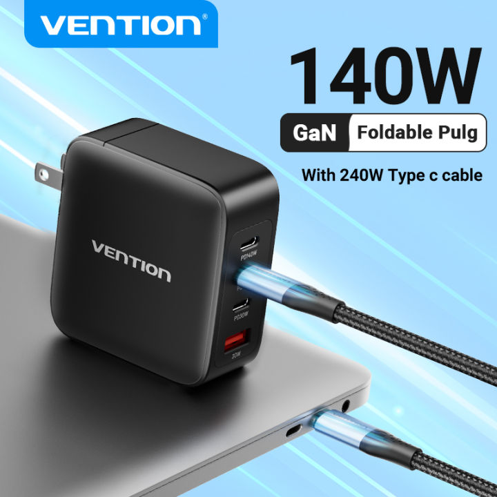 Vention 140W GaN 4 Port Fast Charger with 240W Cable PD3.1 Fast ...