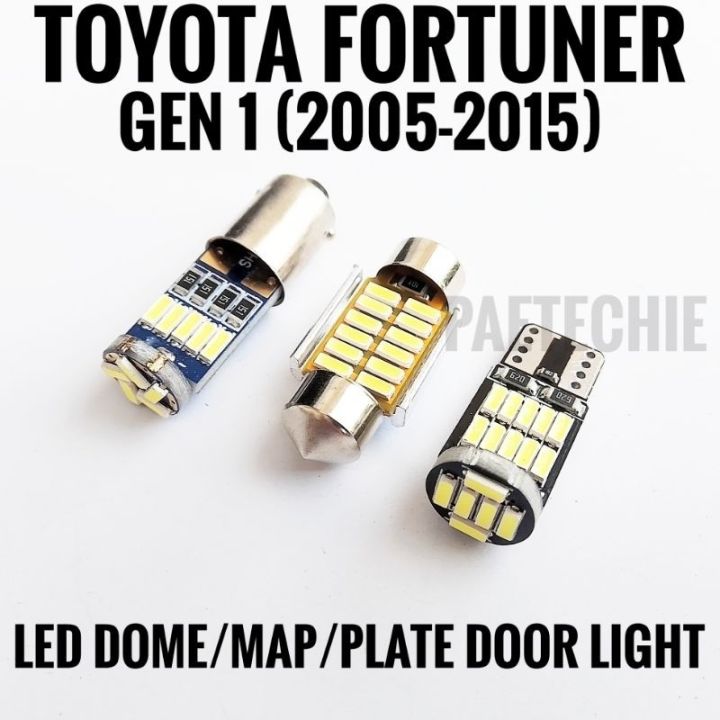 Toyota Fortuner Gen 1 LED Interior Light Dome Map License Plate Ceiling ...