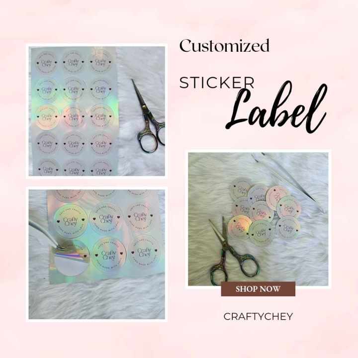 CUSTOMIZED STICKER LABEL STICKER LOGO PRINT AND CUT | Lazada PH