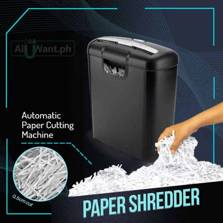 Paper Shredder Machine Black 10L || Strip Cut Paper Shredder 220volts ...