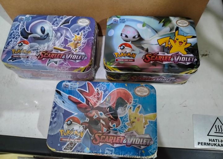 Mainan Koleksi Anak Kartu Pokemon Kemasan Box Free Kaleng | Lazada ...