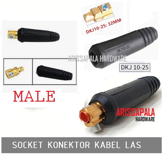 Soket Konektor Kabel Las Male Cowo Socket Connector Las DKJ10 - 25 mm ...