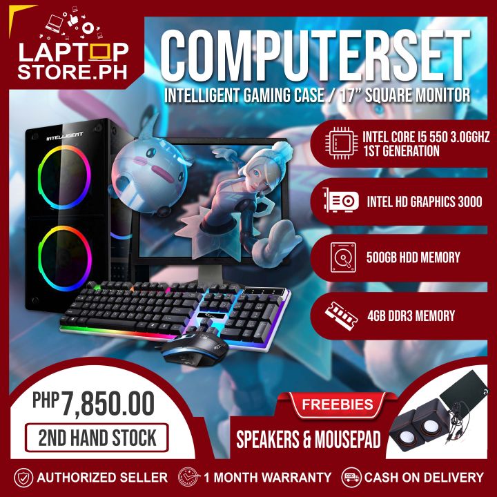 Computer Set Package Gaming Case Intel Core i5 550 3.00ghz 4gb 500gb 17 ...