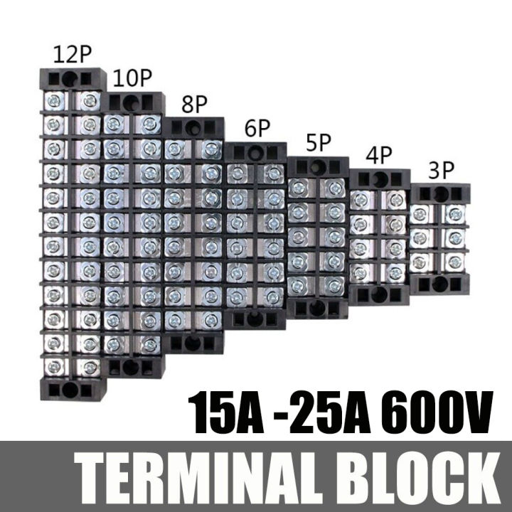 เทอร์มินอล 15A-25A 600V Terminal Block มีให้เลือกหลายขนาด 3P 4P 6P 8P 10P 12P | Lazada.co.th